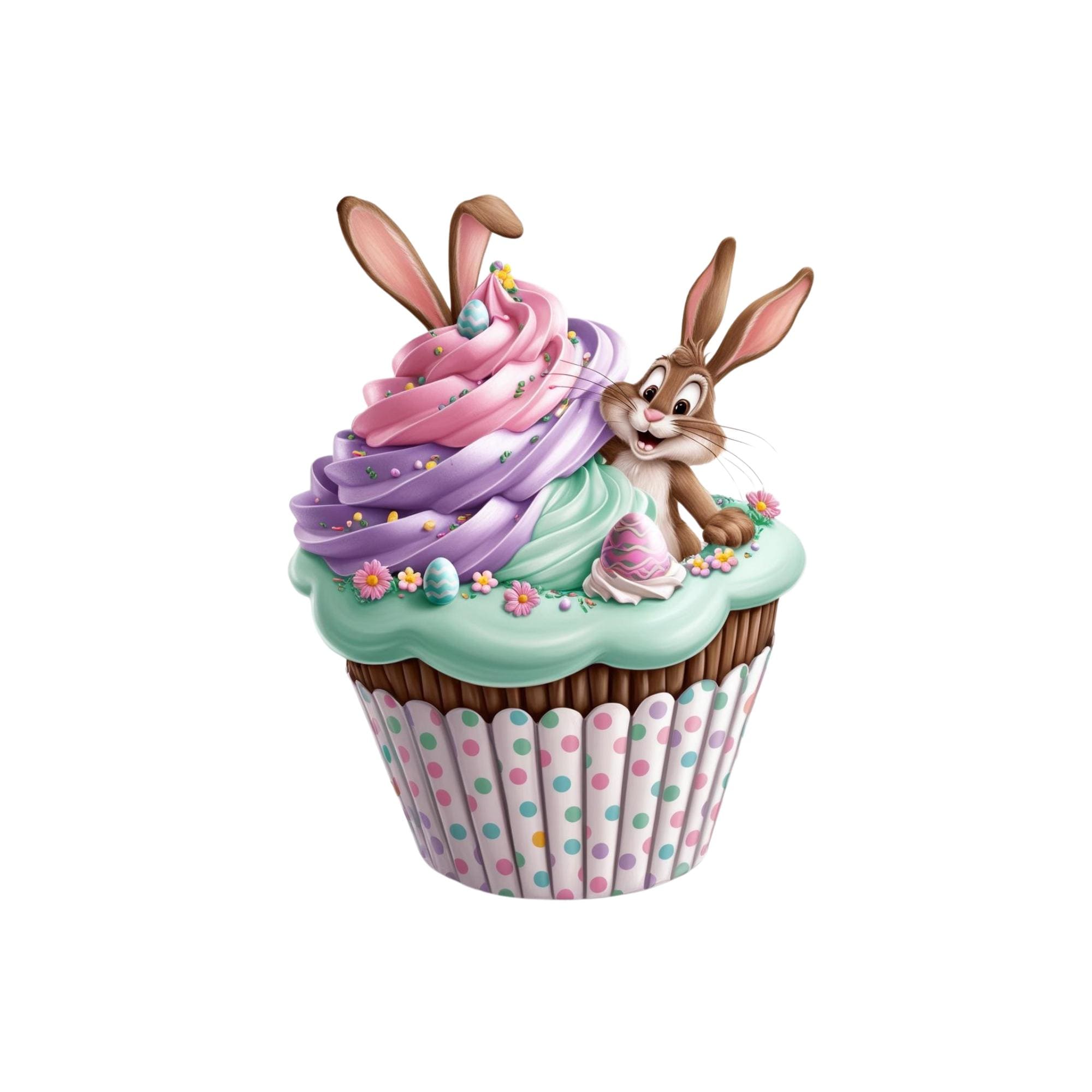 Easter Bunny, Easter Cupcake, Watercolor Clipart Bundle - Perfect for ...