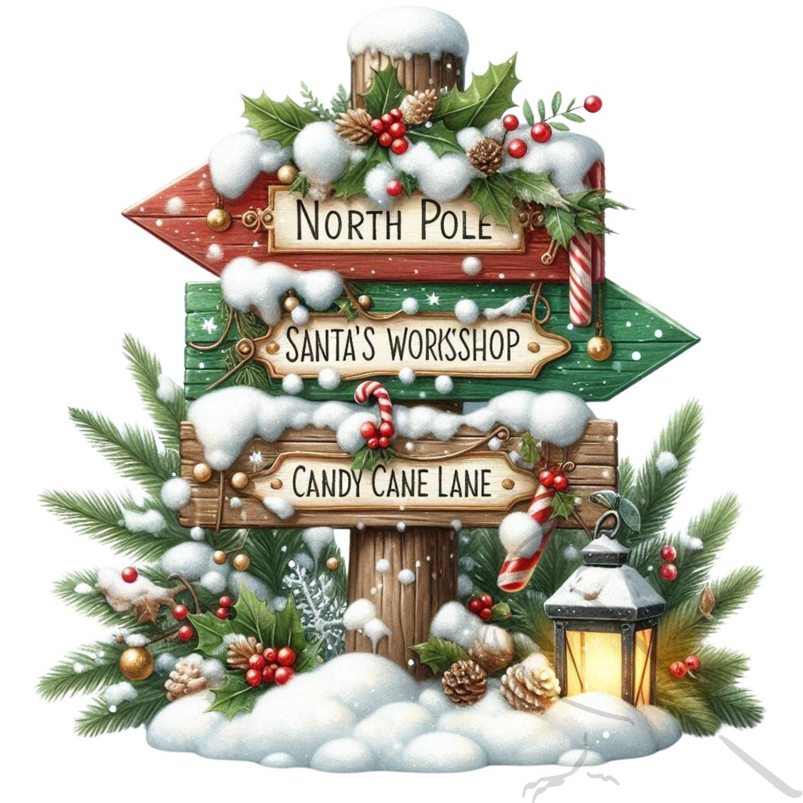 Christmas Clipart Bundle - North Pole 8 PNG Transparent Images for ...