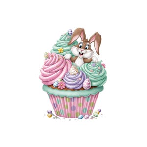 Easter Bunny, Easter Cupcake, Watercolor Clipart Bundle - Perfect for ...