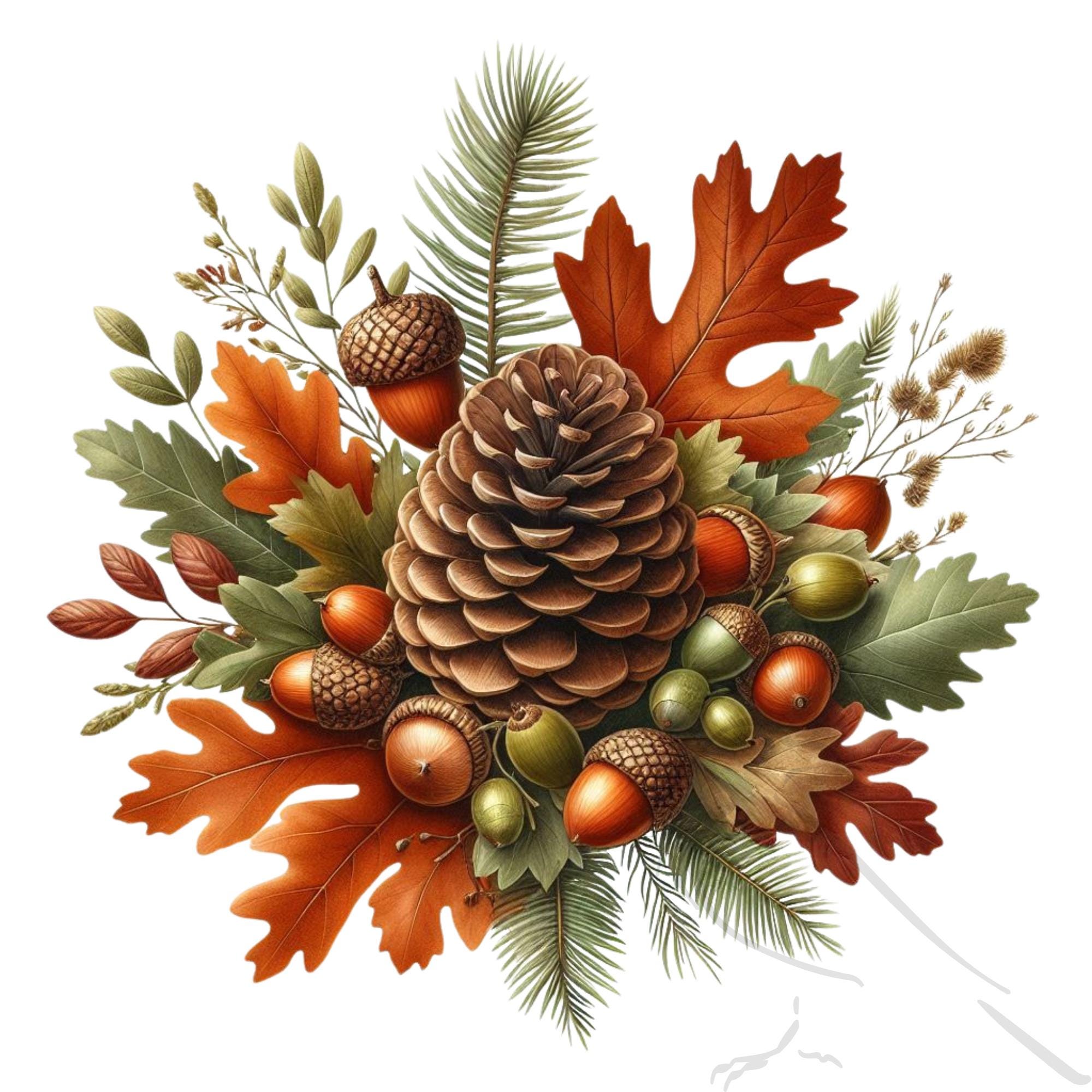 Autumn Clipart Set: 12 Fall PNG Images for Commercial Use - Etsy