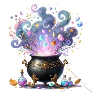 Halloween Cauldron Clipart Set: 20 PNG Images (commercial Use OKAY - Etsy