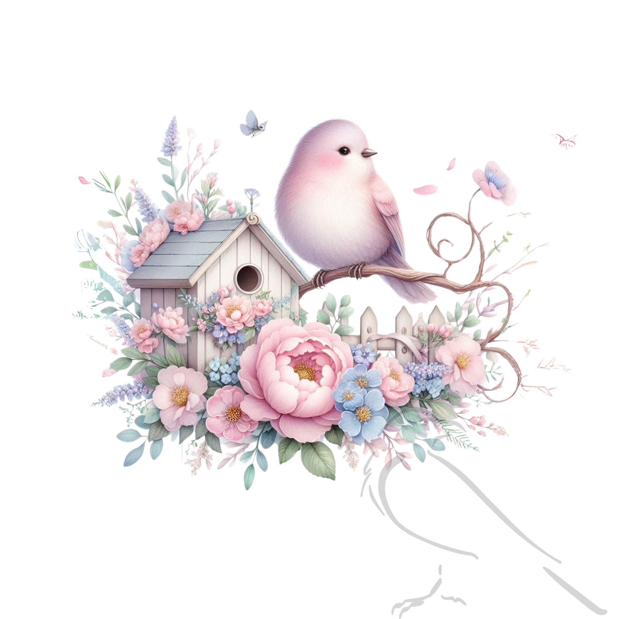 Spring Bird Clipart, Instant Download, Bird Illustrations for Crafts ...