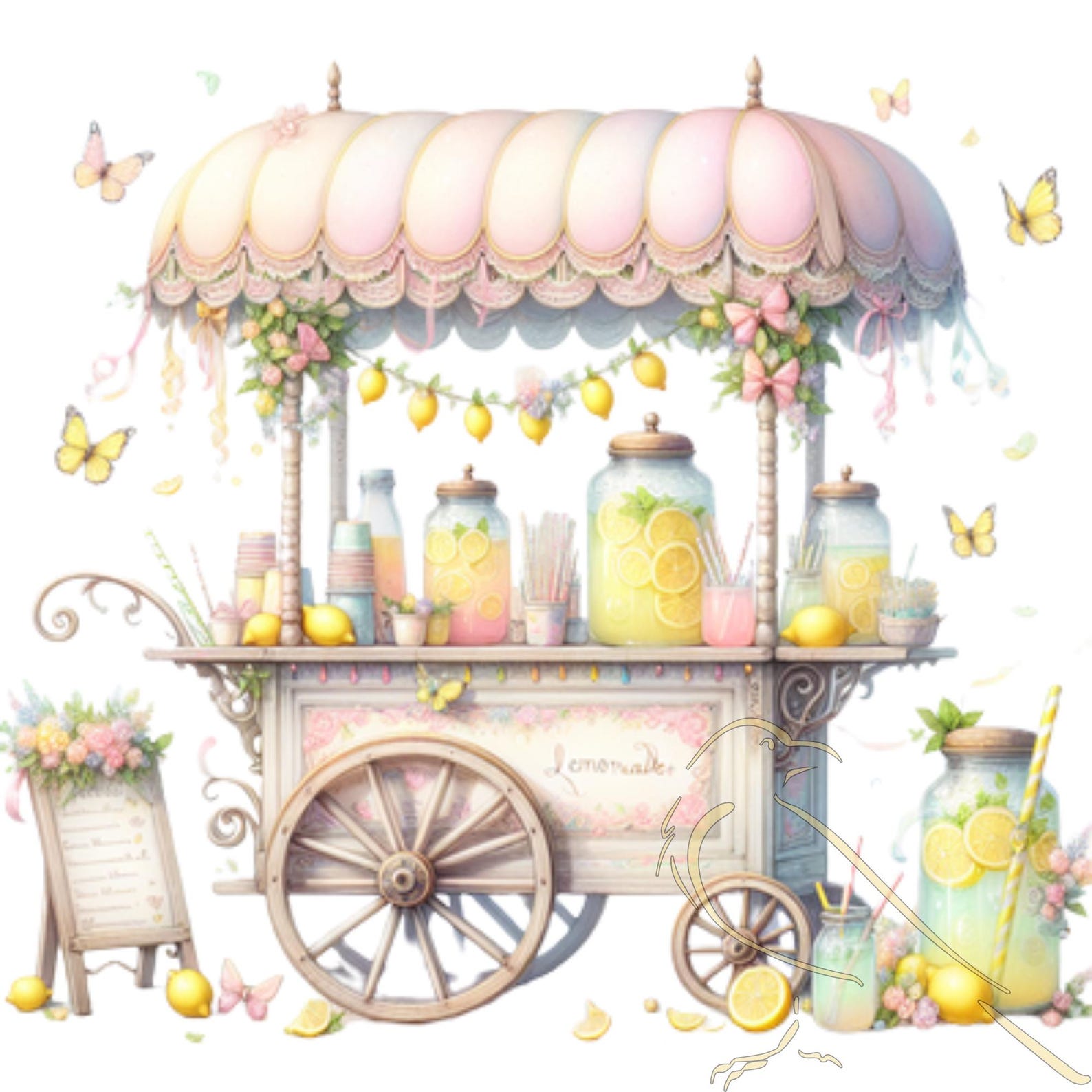 Lemonade Stand Clipart, Summer Vibes, Digital Download Set of 15, High ...