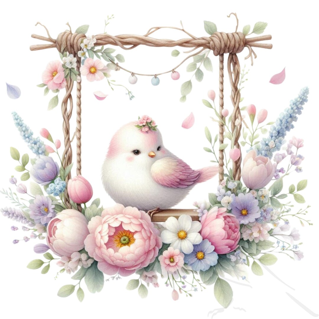Spring Bird Clipart, Instant Download, Bird Illustrations for Crafts ...