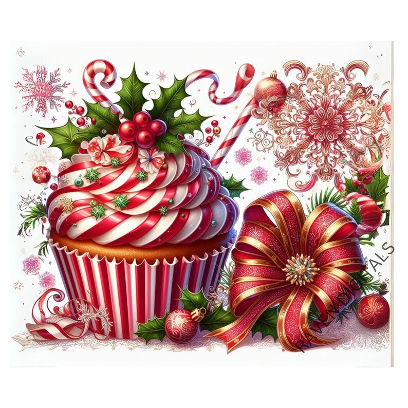 Christmas PNG, Christmas Clipart, Cupcakes, Strawberry, High Resolution ...