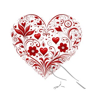 Watercolor Valentine Hearts PNG - Romantic Floral Heart Clipart ...