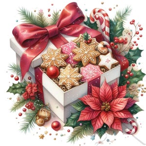 Watercolor Christmas Cookies Clipart: Festive PNG Set (digital Download ...