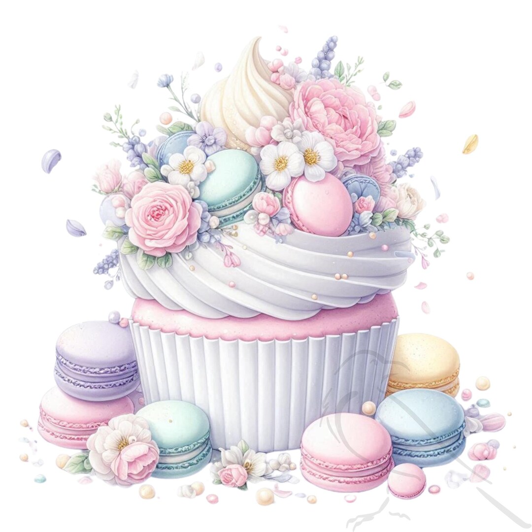 Macaroons Clipart, High Quality Pngs, Printable Watercolor Clipart ...