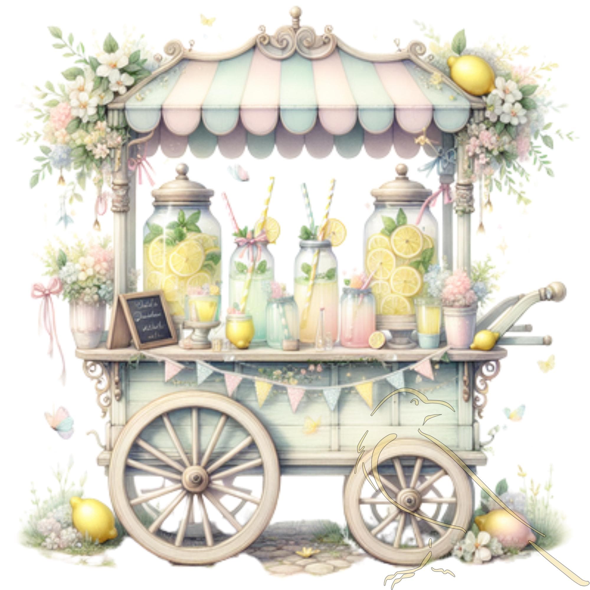 Lemonade Stand Clipart: Vintage Summer Designs (digital Download) - Etsy