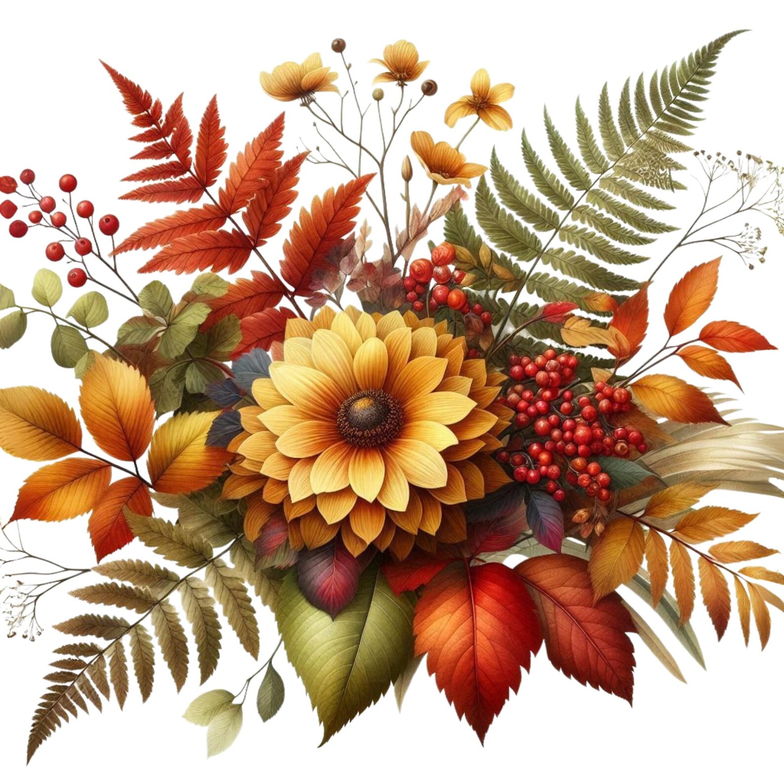 Autumn Clipart: 16 Fall PNG Images for Commercial Use - Etsy
