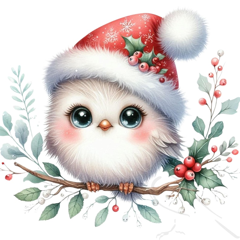 Christmas Clipart, Bird Clipart PNG, 12 Commercial Use Designs ...