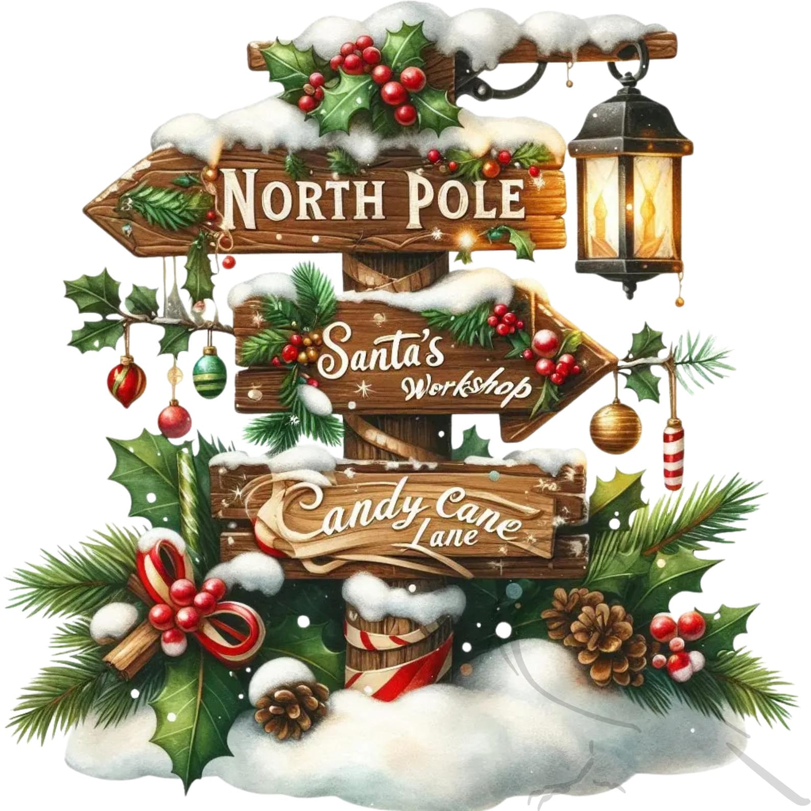 Christmas Clipart Bundle - North Pole 8 PNG Transparent Images for ...