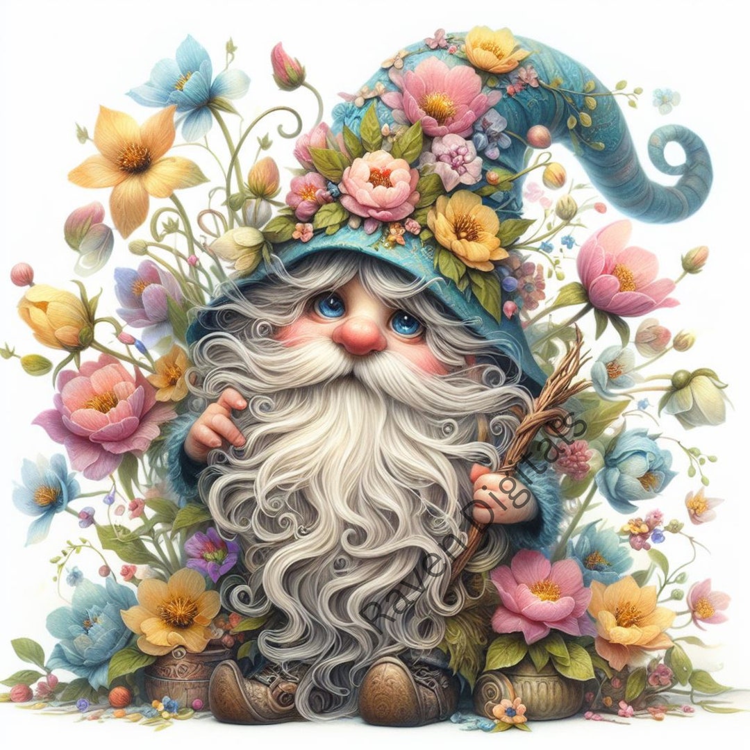 Adorable Spring Gnomes Clipart Set Instant Download PNG - Etsy
