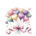 Watercolor Heart Balloons Clipart: Pastel PNG Set (digital Download) - Etsy