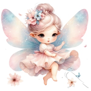 Fairy Clipart Collection - Watercolor Clipart 25 PNG Files Transparent ...