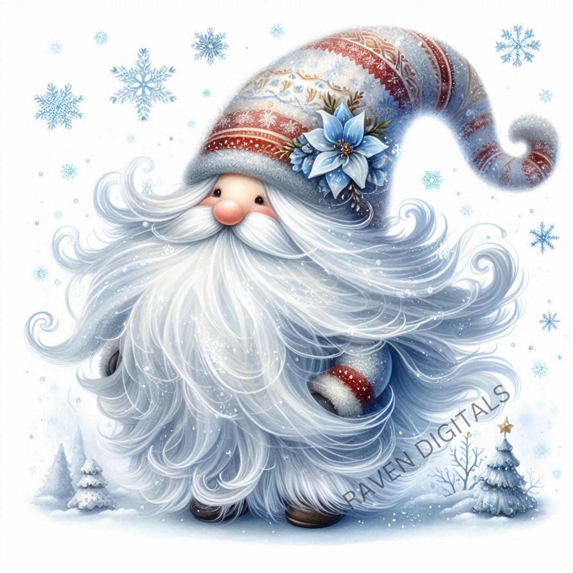 Winter Gnome, Gnome Clipart, Watercolor Gnome Clipart, Winter Holiday ...