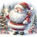 Christmas Clipart, Santa Clause PNG, North Pole, Watercolor Christmas ...