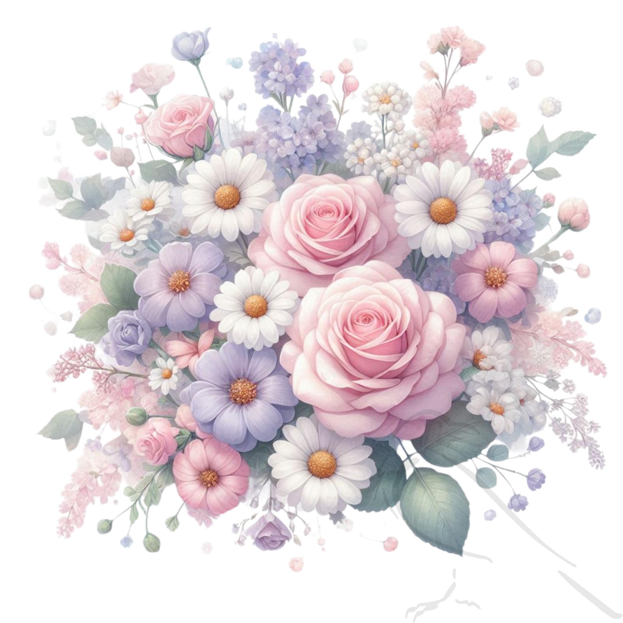 Spring Floral Clipart, Watercolor Floral - Watercolor Flowers PNG ...