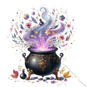 Halloween Cauldron Clipart Set: 20 PNG Images (commercial Use OKAY - Etsy