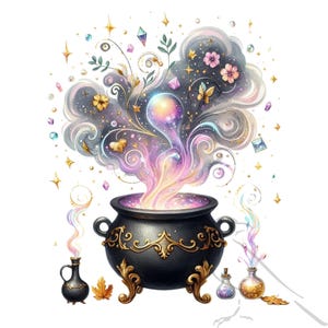 Halloween Cauldron Clipart Set: 20 PNG Images (commercial Use OKAY - Etsy