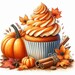 Autumn Cupcake Clipart: Fall Watercolor PNG Images (set of 25) - Etsy