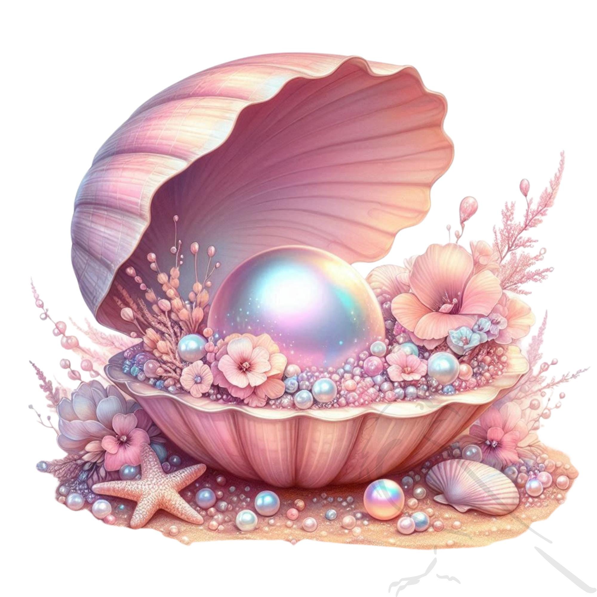Mermaid Clipart Set: Under the Sea PNG Graphics (instant Download, 14 ...