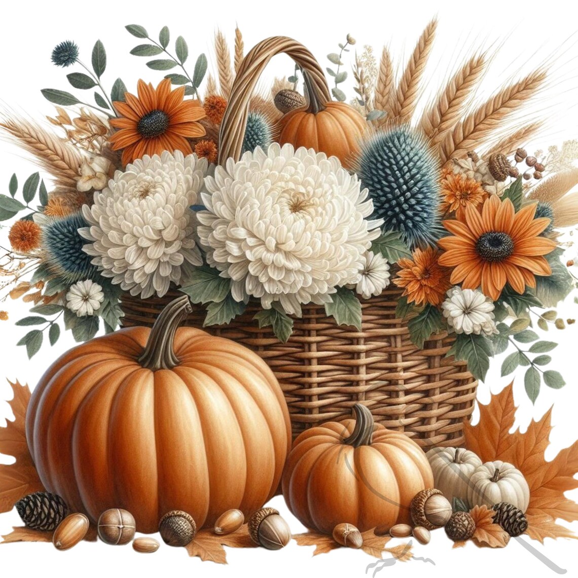 Autumn Clipart Set: Fall PNG Images for Commercial Use - Etsy