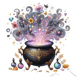 Halloween Cauldron Clipart Set: 20 PNG Images (commercial Use OKAY - Etsy