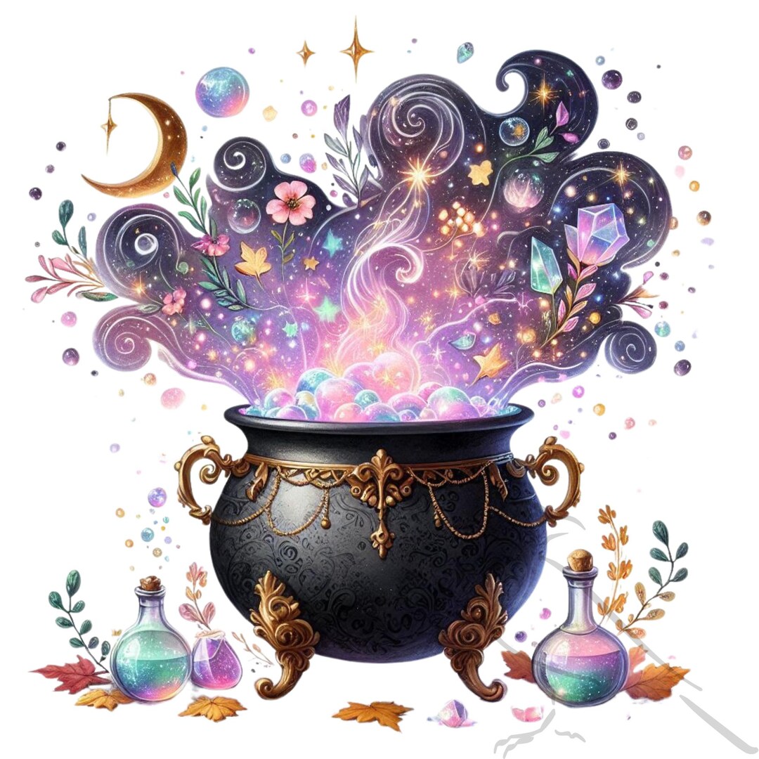 Halloween Cauldron Clipart Set: 20 PNG Images (commercial Use OKAY - Etsy