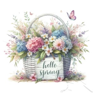 Spring Flowers Clipart Bundle: Floral PNG Designs (commercial Use) - Etsy