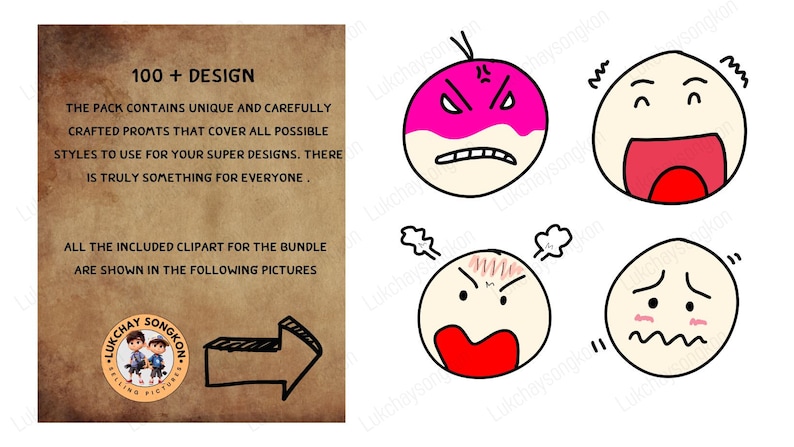 100 Clipart Bundle - Digital Download, DIY Invitation Art, Printable ...