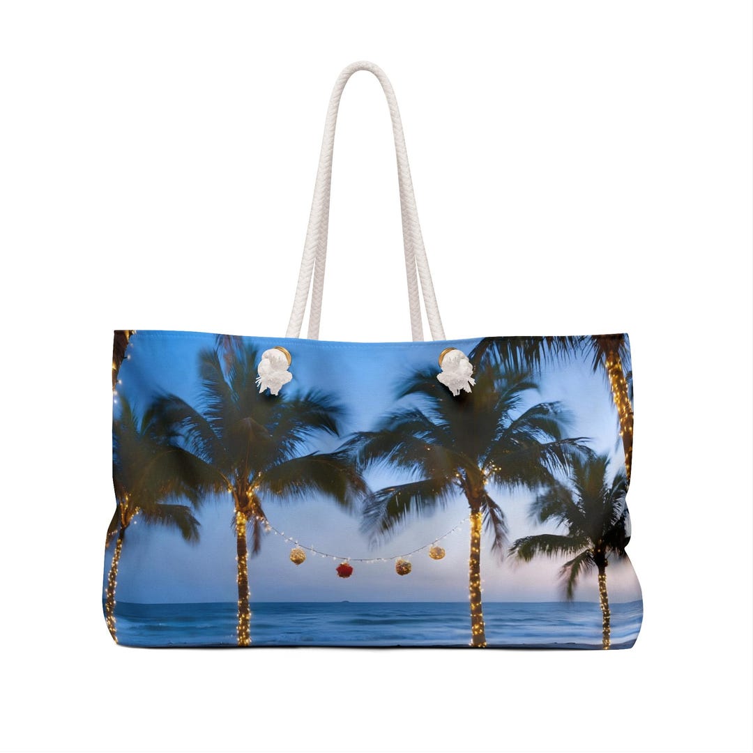 Tropical Palm Beach Scene Weekender Bag, Florida Palm Trees Ocean ...