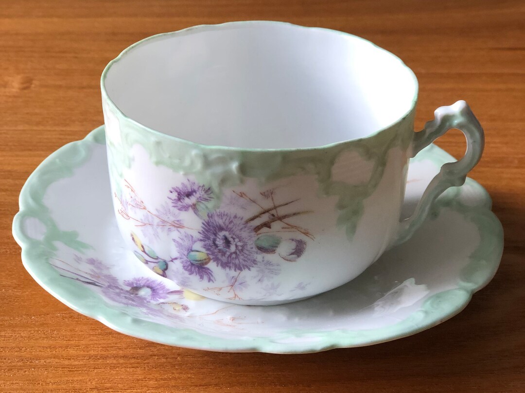 Antique Weimar Hand Painted Teacup and Saucer Set - Etsy