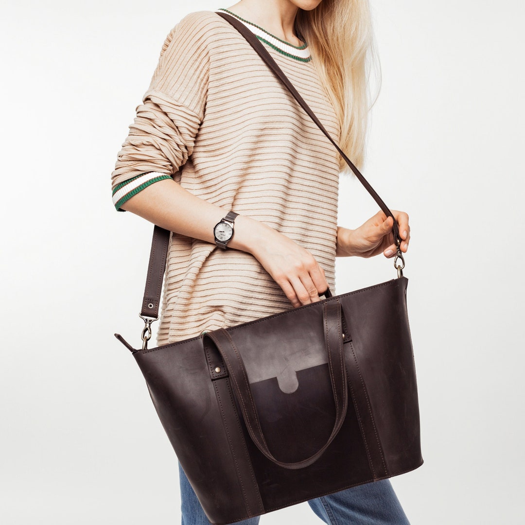 Large Briefcase Tote Bag, Work Bag for Women, Handmade Bag, Work Laptop ...