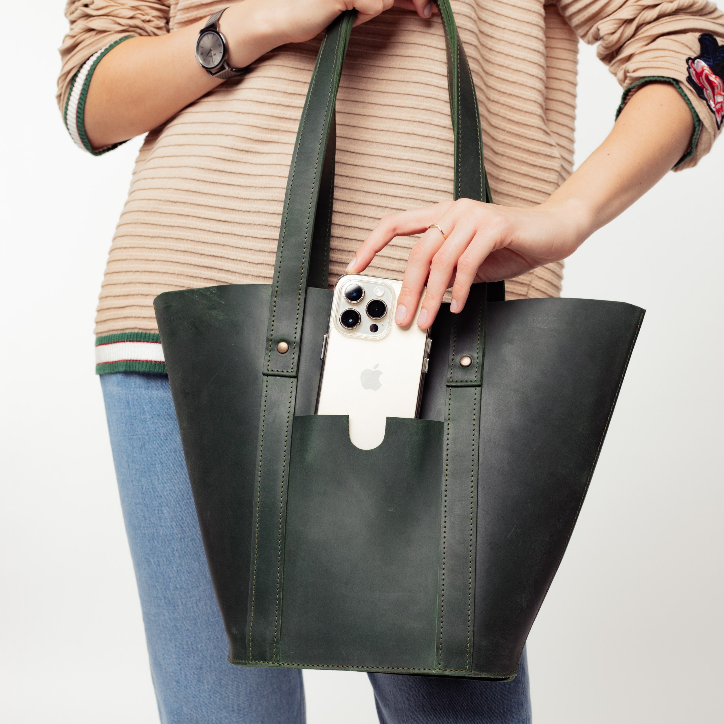 Large Briefcase Tote Bag, Work Bag for Women, Handmade Bag, Work Laptop ...