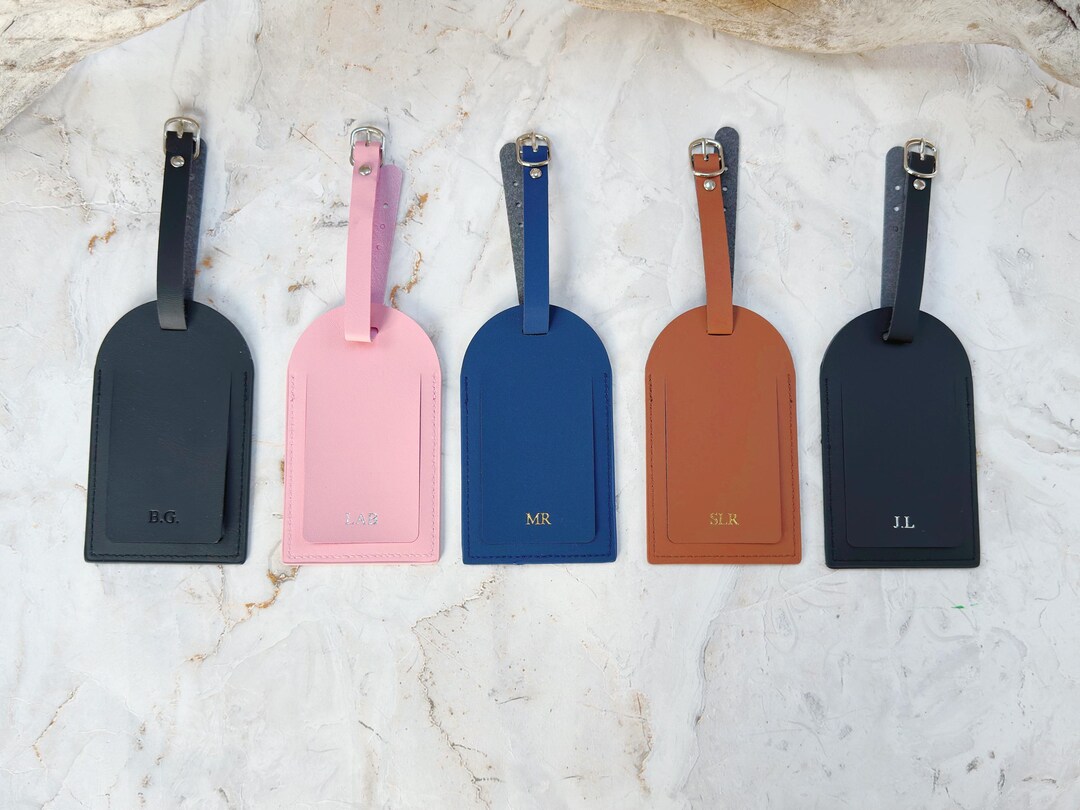 Personalized Vegan Leather Luggage Tag: Debossed Travel Gift - Etsy