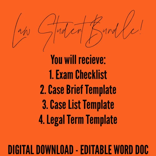 Law Student Success Bundle! Prepare for Exams and ACE This Semester ...