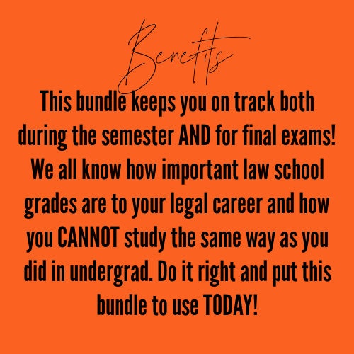 Law Student Success Bundle! Prepare for Exams and ACE This Semester ...