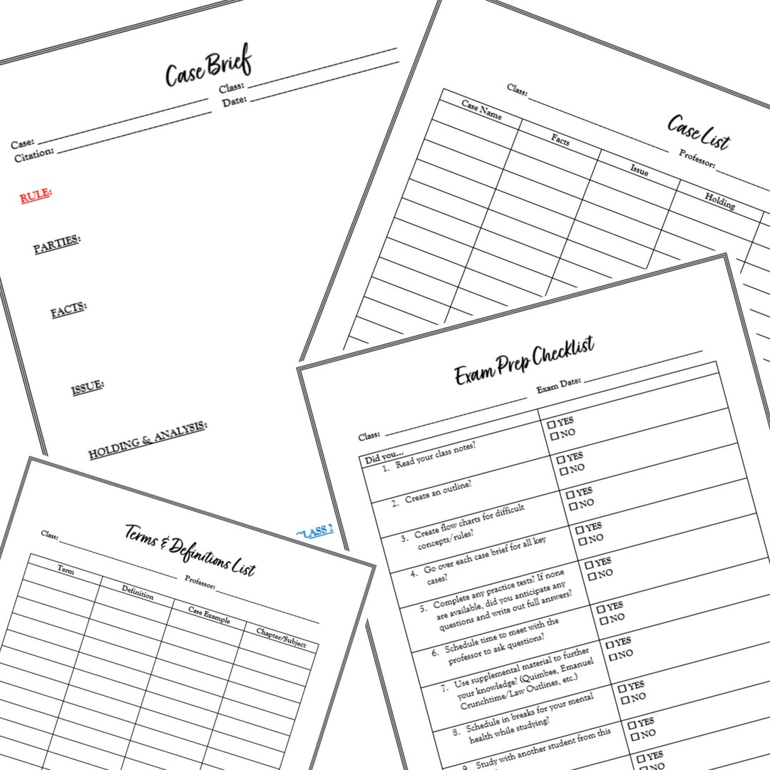 Law Student Success Bundle! Prepare for Exams and ACE This Semester ...
