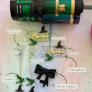 Wicked Tumbler Accessory Green Elphaba Flying Monkey Name Plate Wicked ...