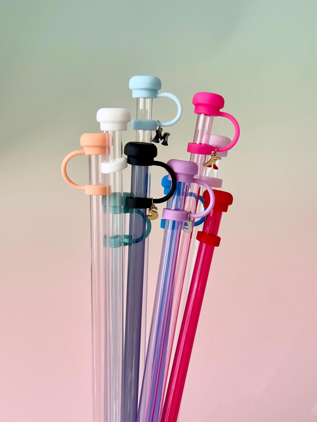 Minimalist Straw Accessory Personalized Straw Cap Colorful Tumbler ...
