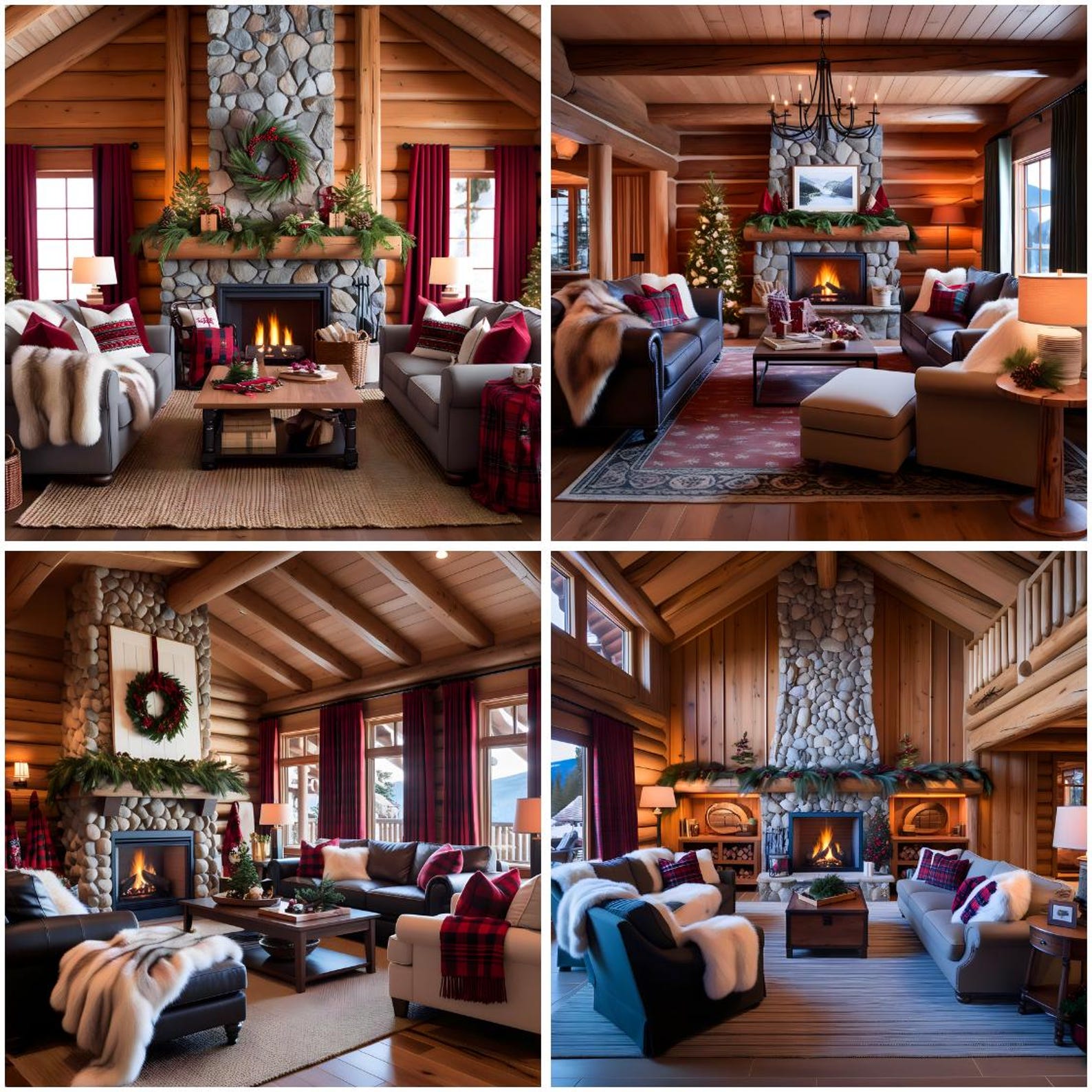 Luxurious Mountain Retreat Digital Backdrops - Mountain Retreat ...