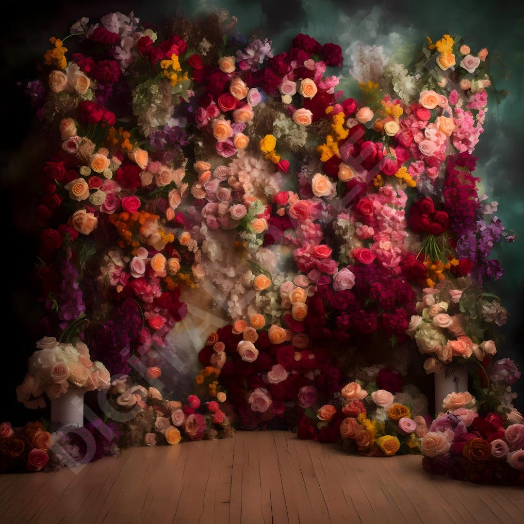 Luxury Floral Wall Backdrop | Bold 3D Flower Arrangement for Weddings ...