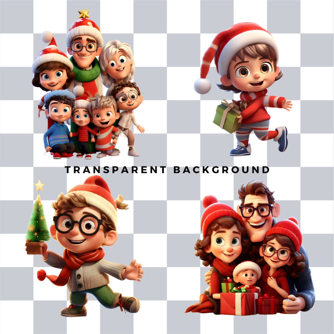 20 Christmas Children Clipart PNG, Christmas Clipart, Winter Clipart ...