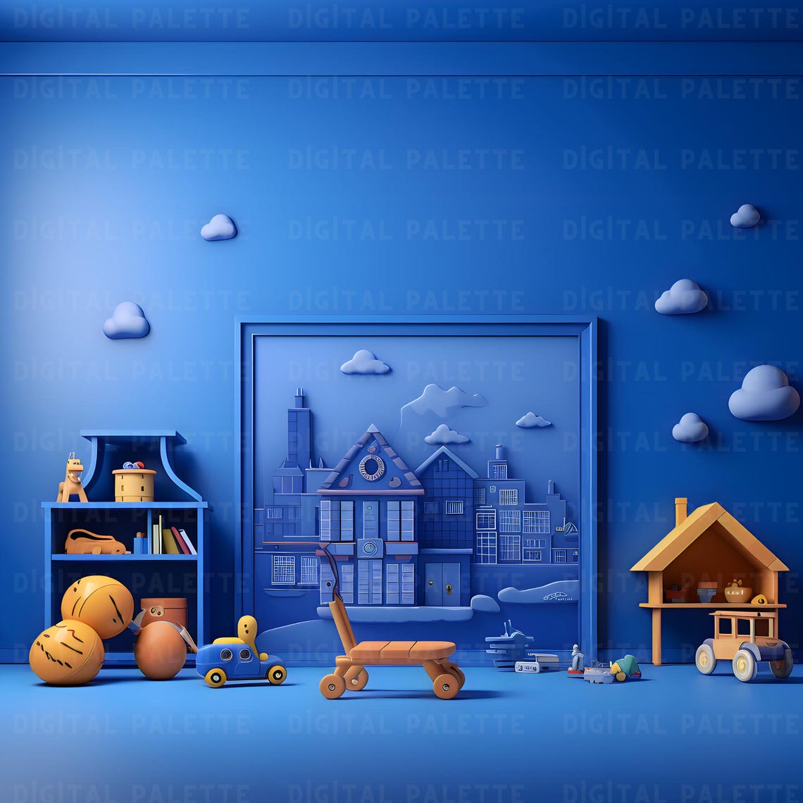 3D Baby Room Digital Backdrop - Baby Room Backdrop - High Quality ...