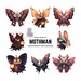 MOTHMAN Clipart PNG Instant Download File Digital Design for Crafting ...
