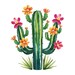 Watercolor Cactus Clipart Set - 8 Floral Pngs With Transparent ...