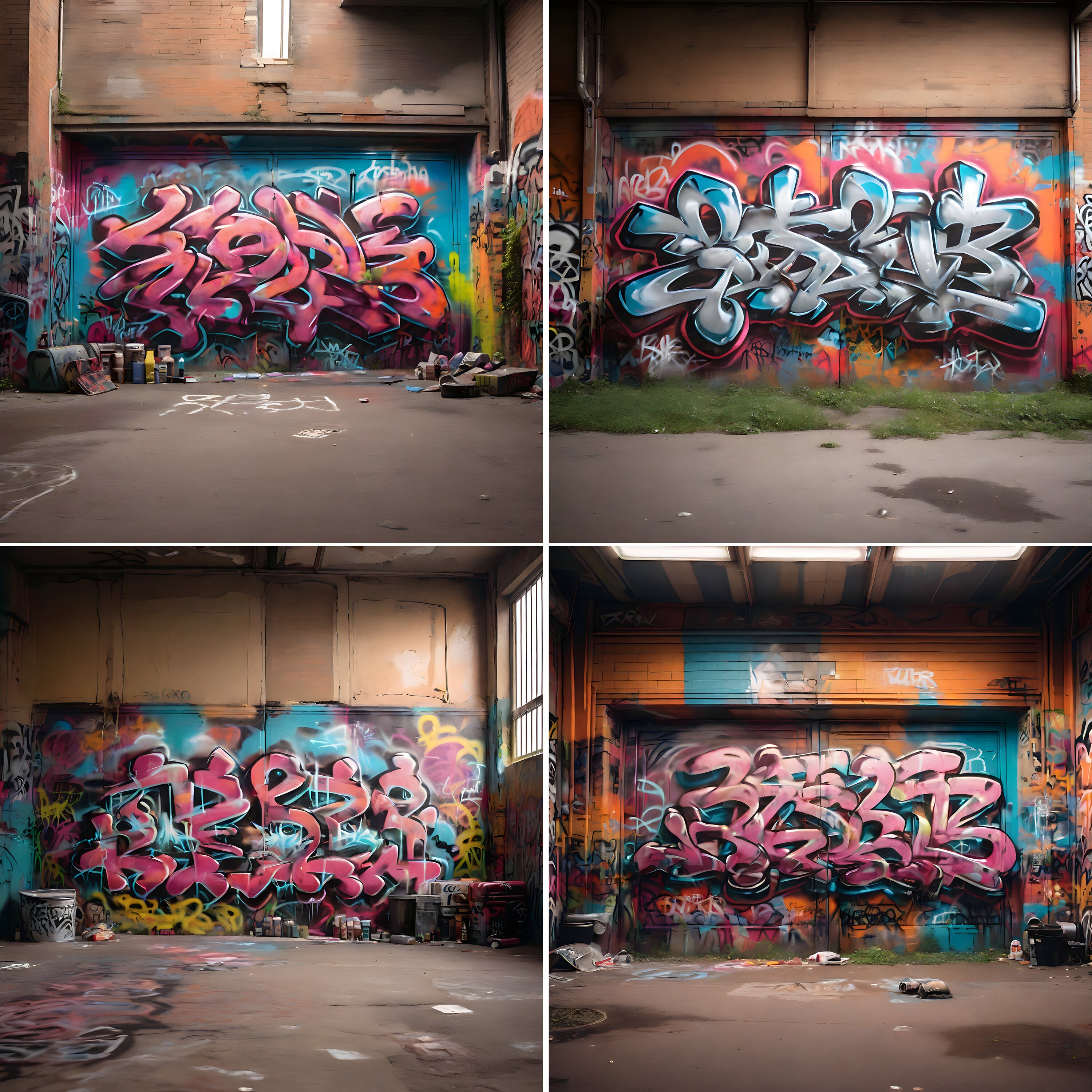 14 Graffiti Backdrop PNG Files - High-quality Holiday Graphics Set for ...