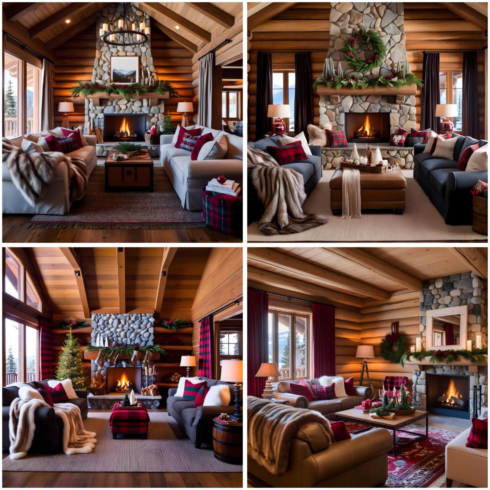 Luxurious Mountain Retreat Digital Backdrops - Mountain Retreat ...