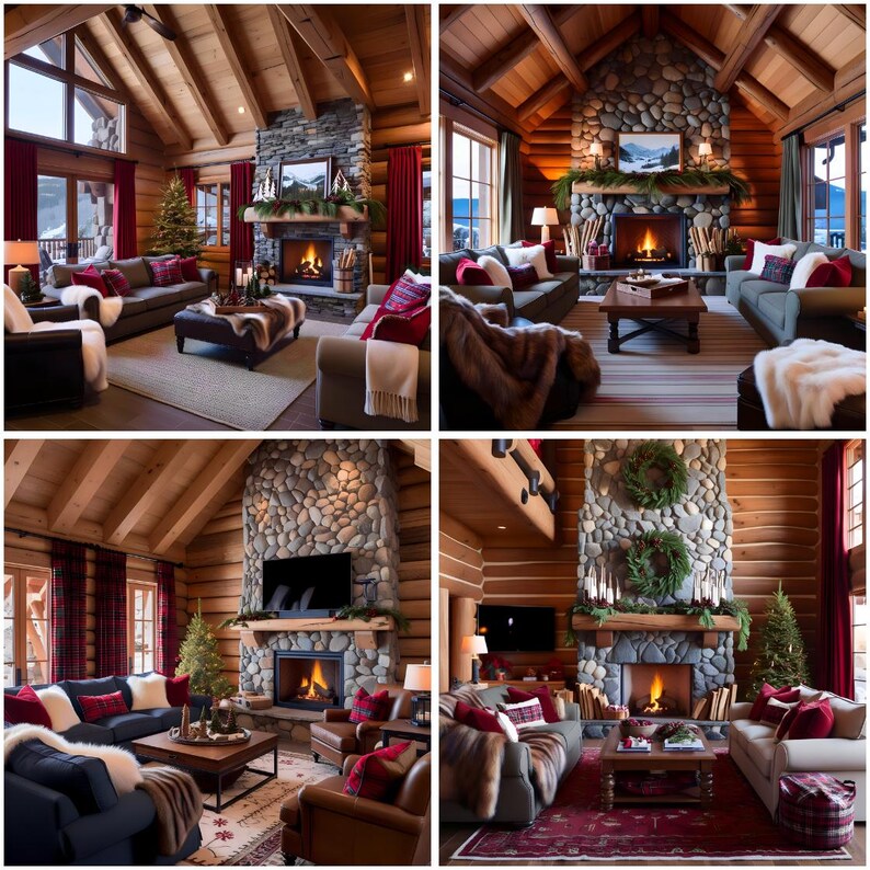 Luxurious Mountain Retreat Digital Backdrops - Mountain Retreat ...